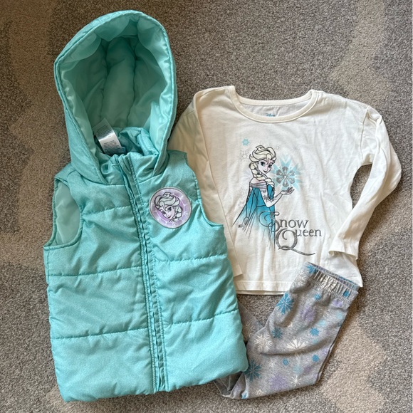 Disney | Matching Sets | Frozen Themed Vest And Shirt Set | Poshmark